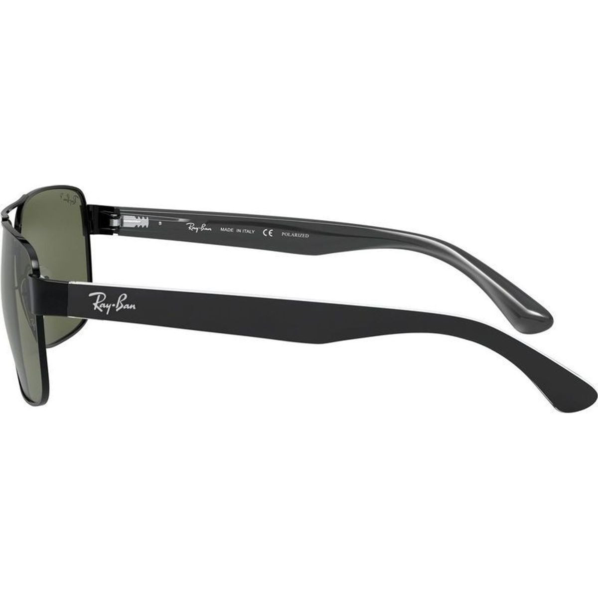 Shop the Ray-Ban RB3530 Sunglasses Black/Green Polarised