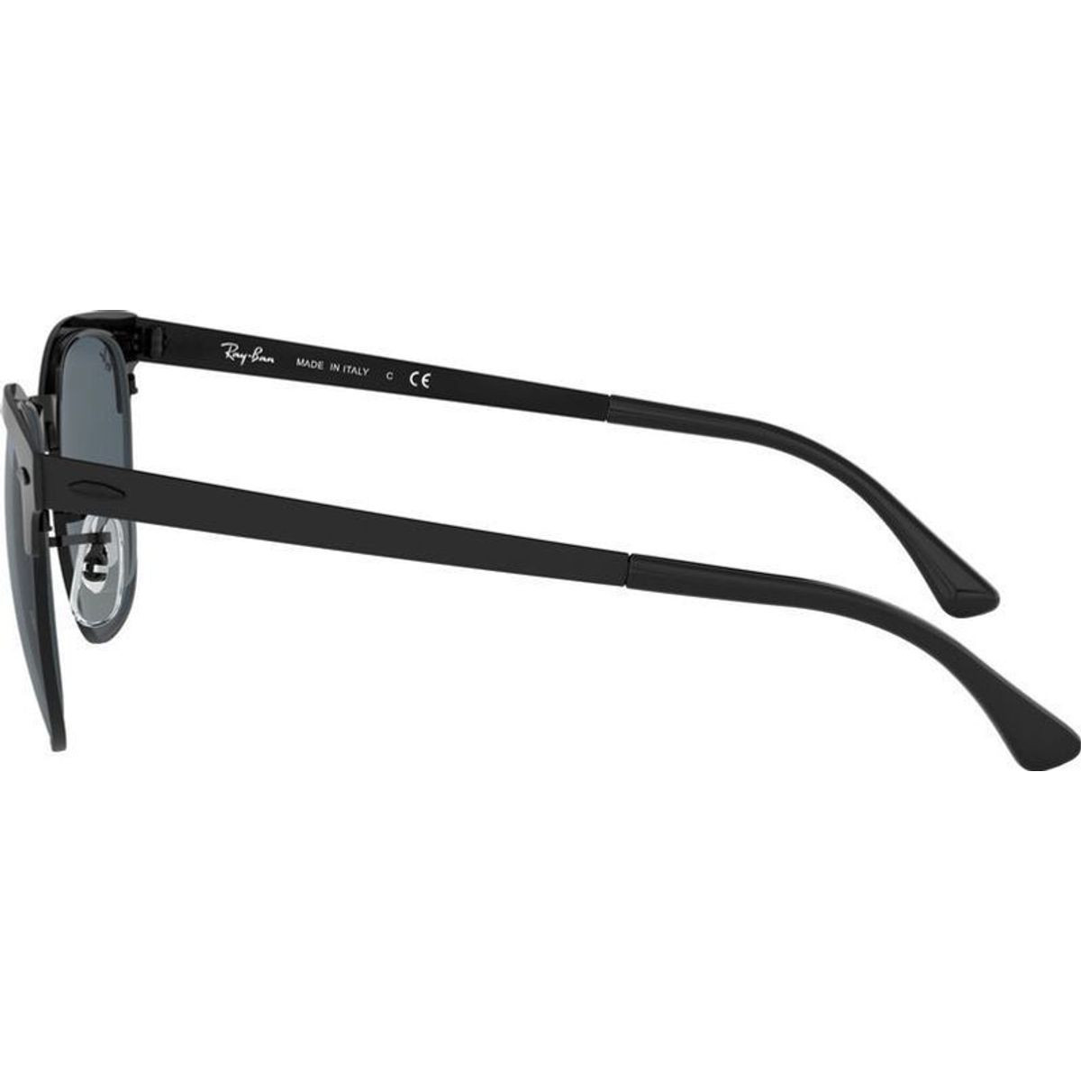 Ray-Ban Clubmaster Metal RB3716 Sunglasses Matte Black/Blue