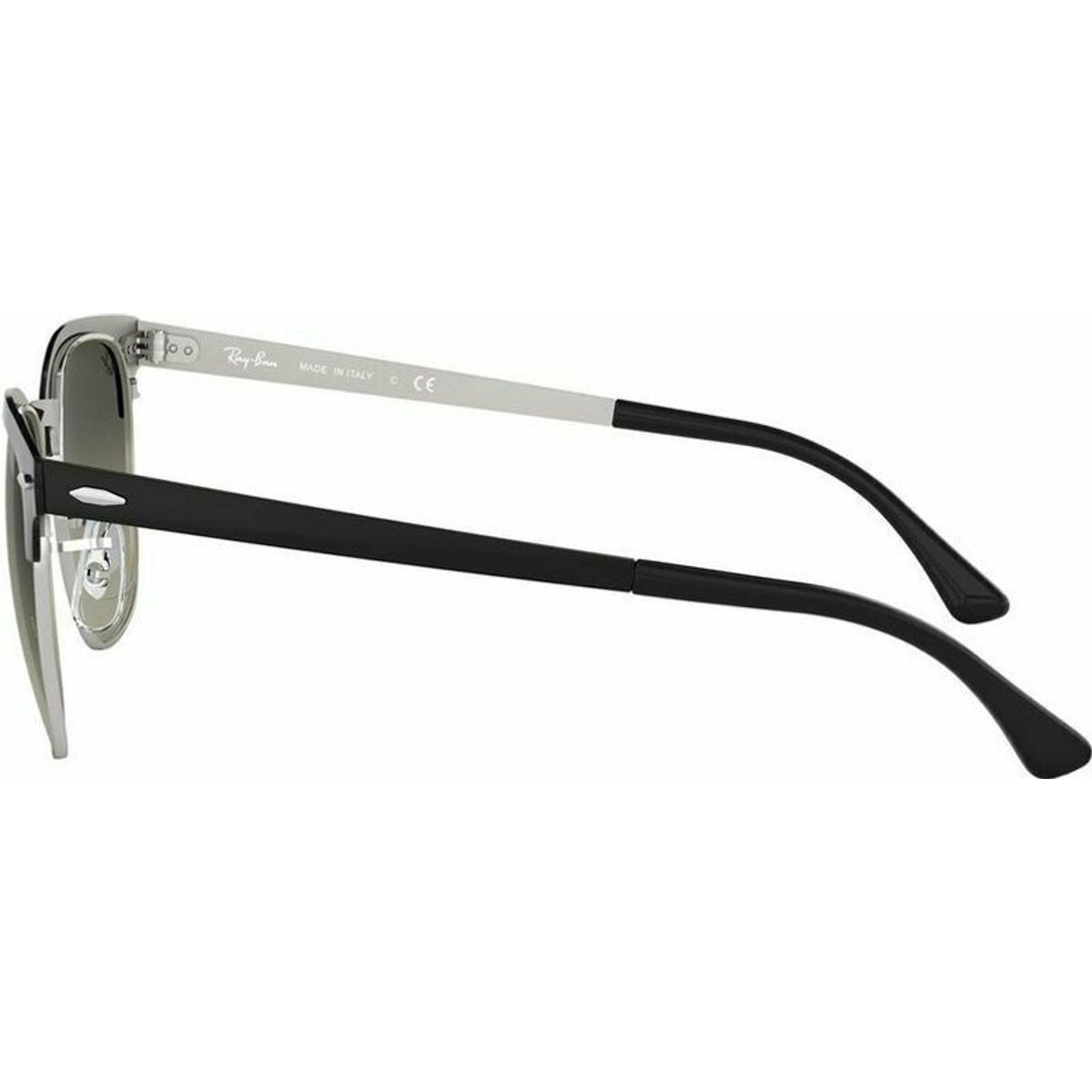 Ray-Ban Clubmaster Metal RB3716 Silver Black Top/Grey | Zip