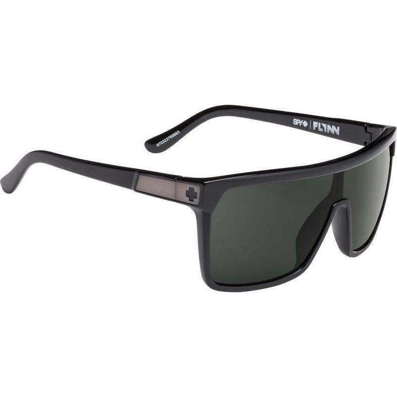 Spy Flynn Black and Matte Black/HD+ Grey Green Sunglasses