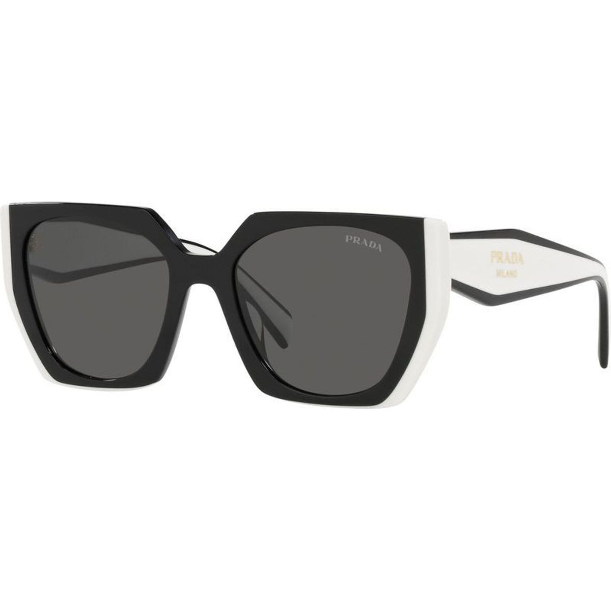 Shop the Prada PR15WS Sunglasses Black and Talc/Dark Grey