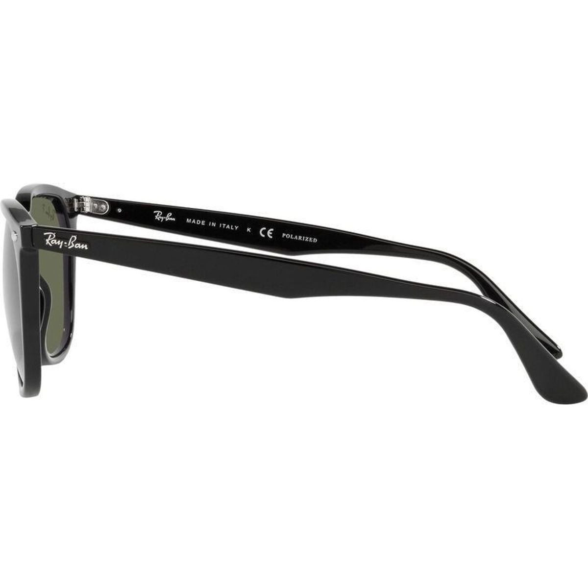 Shop Ray-Ban RB4362 Sunglasses Black/Dark Green Polarised