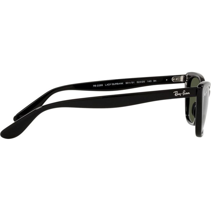 Ray-Ban Lady Burbank RB2299 Sunglasses Black/Green 52 Size
