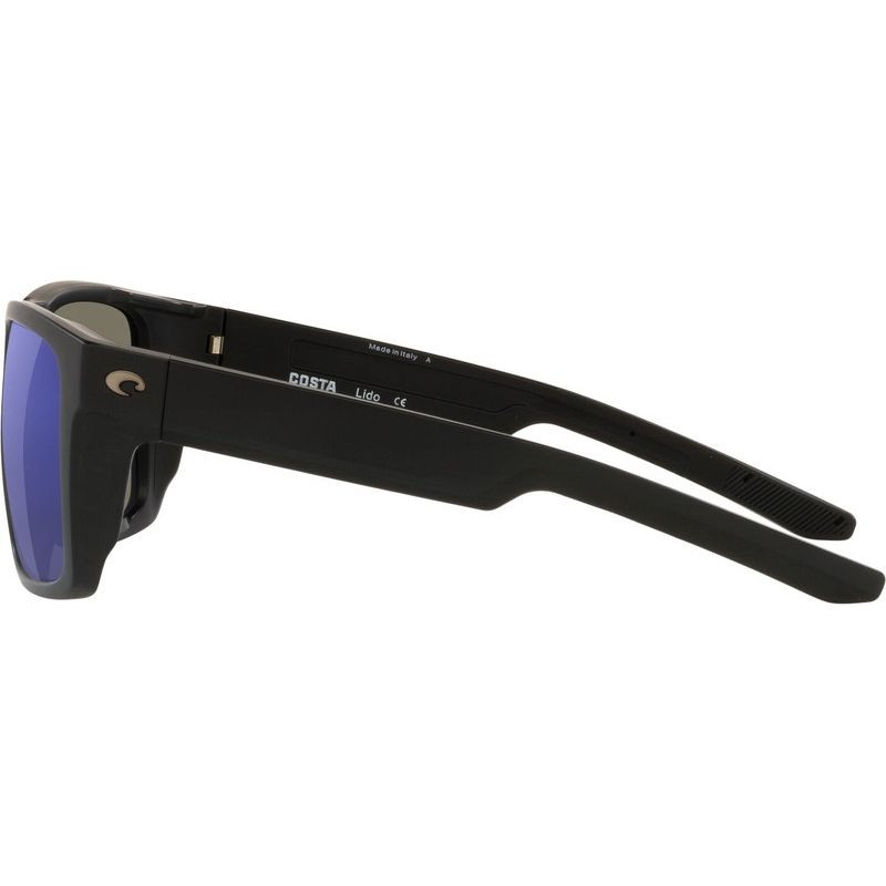 Buy Costa Del Mar Lido Black/Blue Polarised Glass Sunglasses