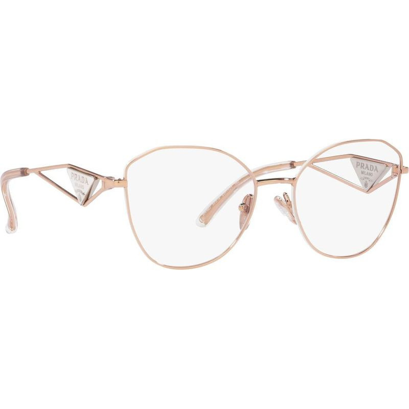 Prada Prescription Glasses PR52ZV Pink Gold/Clear Glasses
