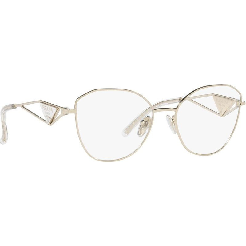 Prada Prescription Glasses PR52ZV Pale Gold/Clear Glasses