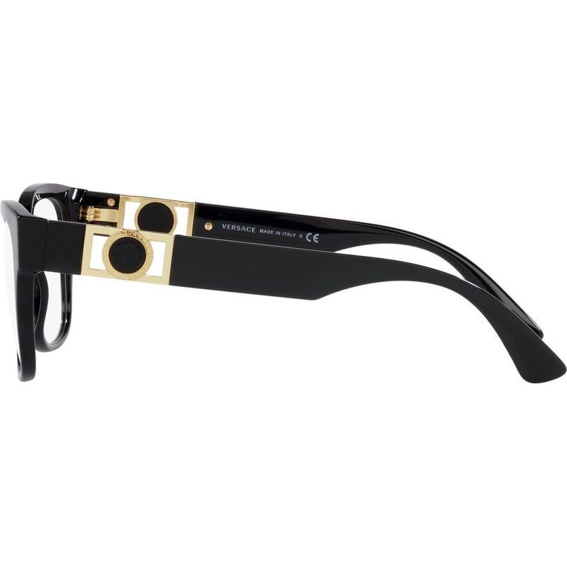 Shop Versace Prescription Glasses VE3314 Black/Clear Glasses