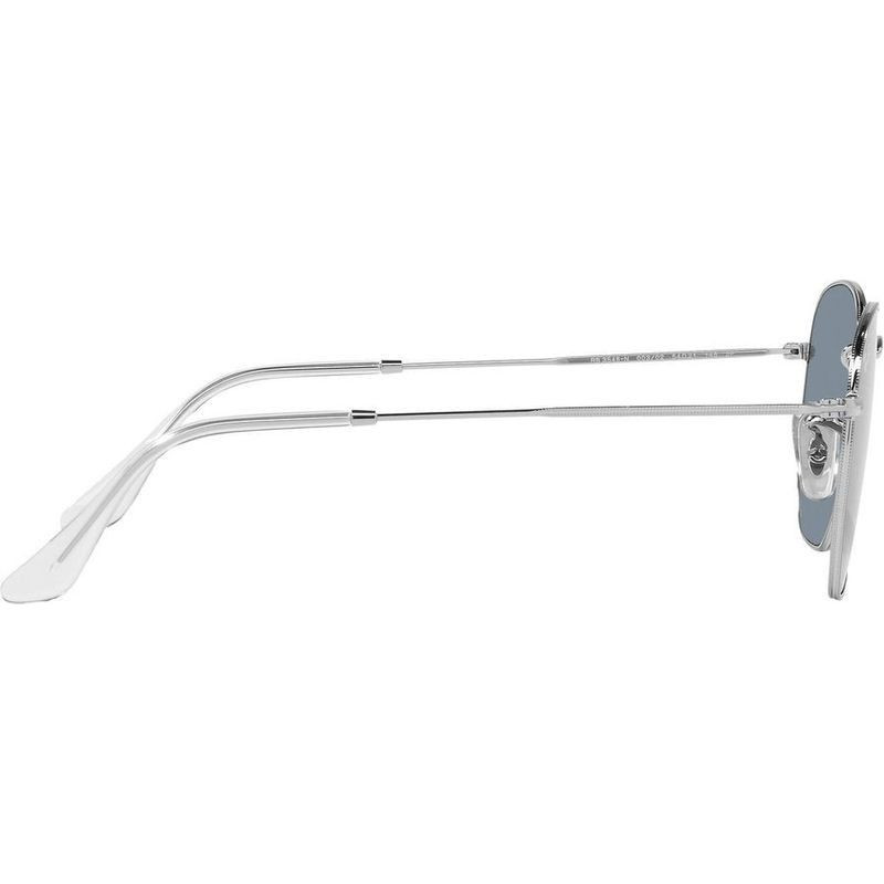 Buy Ray-Ban Hexagonal Flat RB3548N Silver/Blue Polarised 51