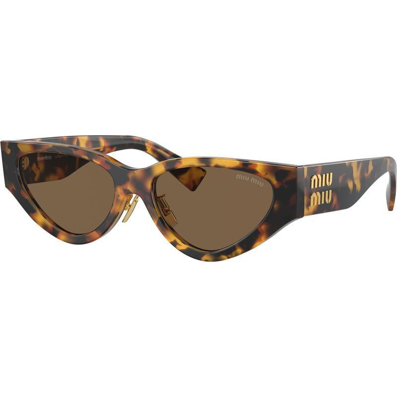 Shop the Miu Miu MU03ZS Honey Havana/Dark Brown Sunglasses