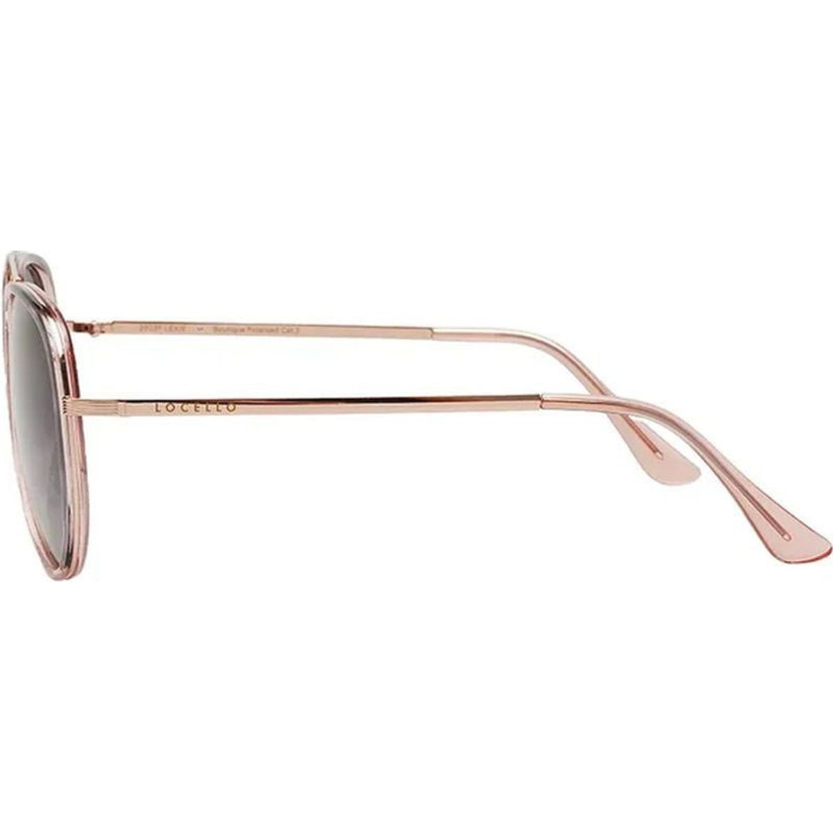 Locello Lexie Pink Tortoiseshell Smoke Polarised Sunglasses