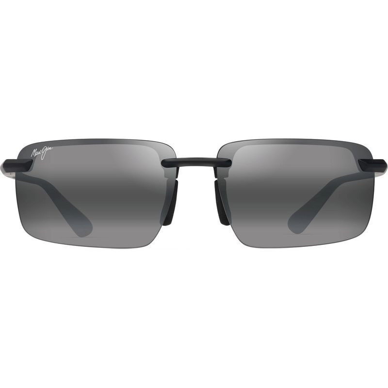 Shop Maui Jim Laulima Sunglasses Matte Black Grey Polarised