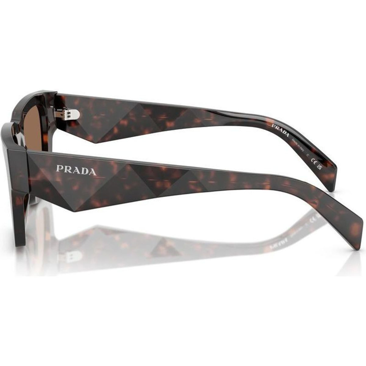 Shop the Prada PRA06S Sunglasses Root Tortoise/Dark Brown