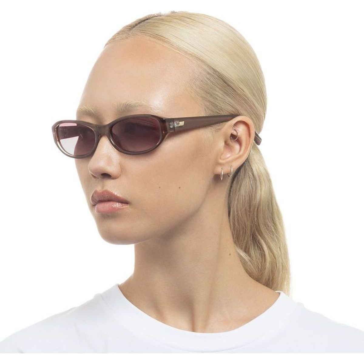 Shop Le Specs Dont Cha Sunglasses Pearl Chocolate/Warm Smoke