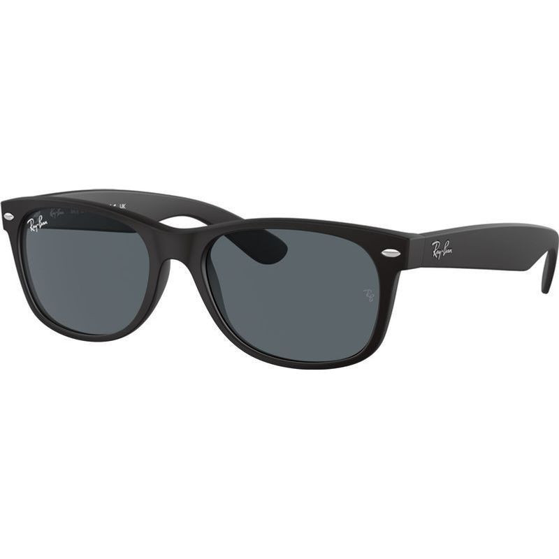 Ray-Ban New Wayfarer Classic RB2132 Black Rubber/Blue Glass