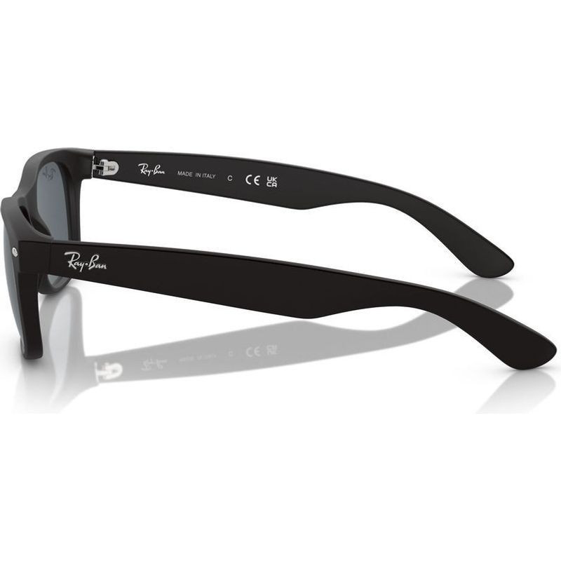 Ray-Ban New Wayfarer Classic RB2132 Black Rubber/Blue Glass