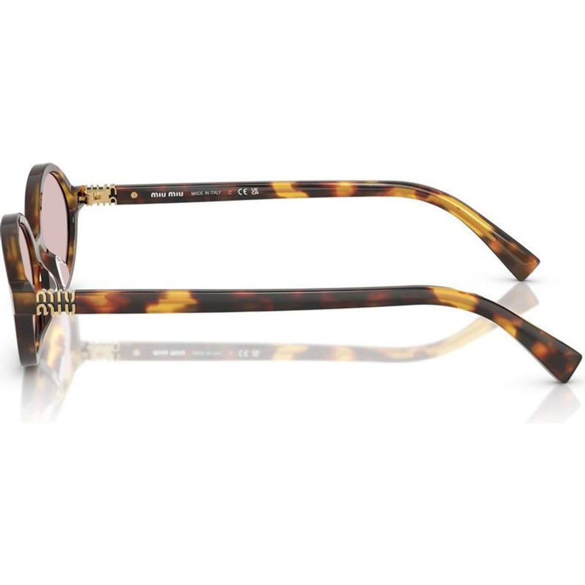 Shop Miu Miu MU04ZS Sunglasses Honey Havana/Pink | Afterpay