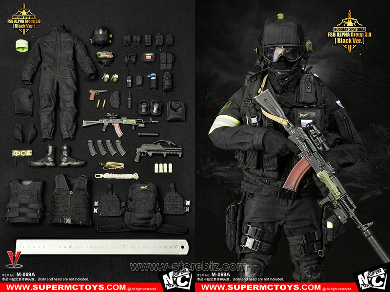 SuperMCToys Russian Spetsnaz FSB Alpha Group 3 (Black Ver.) - V Store ...