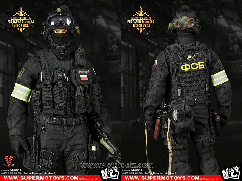 SuperMCToys Russian Spetsnaz FSB Alpha Group 3 (Black Ver.) - V Store ...