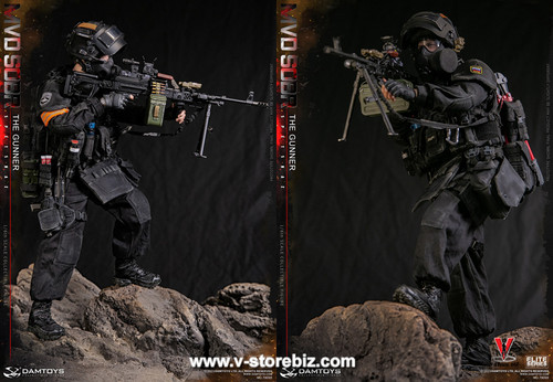 DAMTOYS 78095 Russian Spetsnaz MVD SOBR PKM Gunner - V Store Collectibles