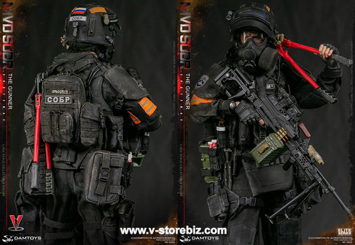 DAMTOYS 78095 Russian Spetsnaz MVD SOBR PKM Gunner - V Store Collectibles