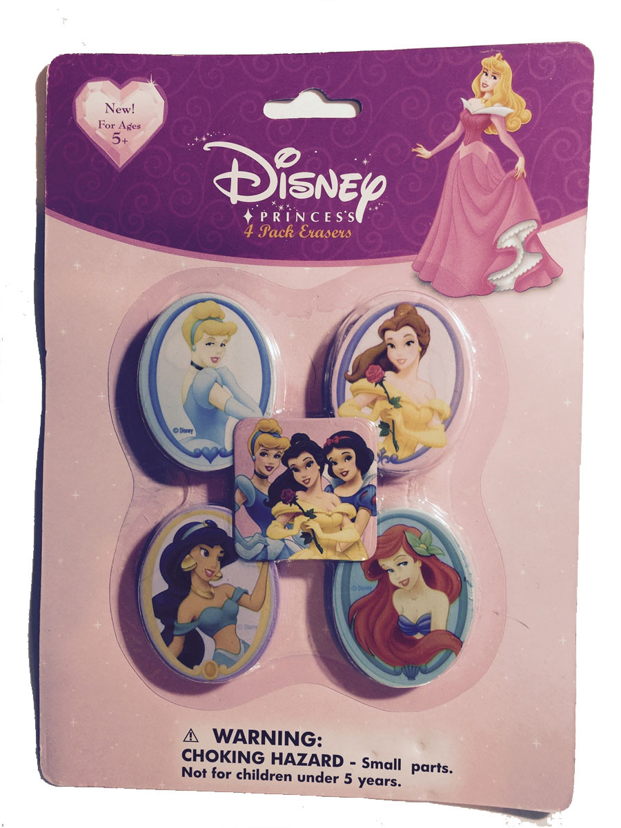 Price Shown Includes USA Shipping / Disney Princess Erasers 4 Pack ...
