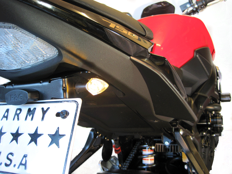 Black CNC Billet Turn Singal Indicator Alumnuim LED Micro Bullet ...