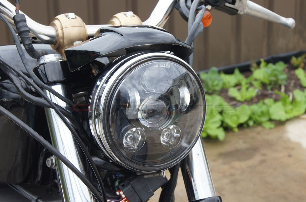 7" Black Classic / Modern LED Headlight Insert / Harley Davidson