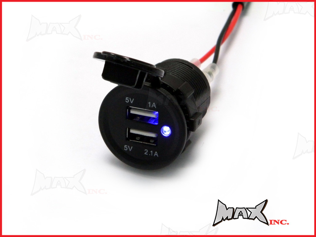 12v USB dual mount | USB supply | Van | Motorcycle