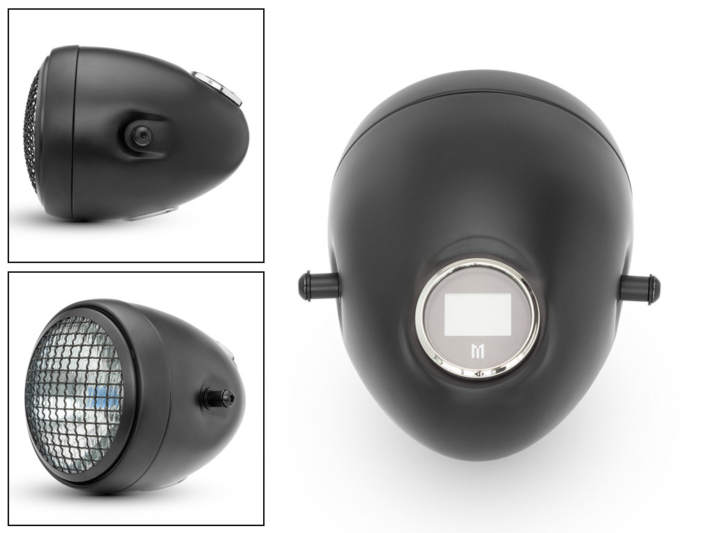 LED Teardrop Motorcycle Headlight GPS Speedometer | Simple Plug and Play