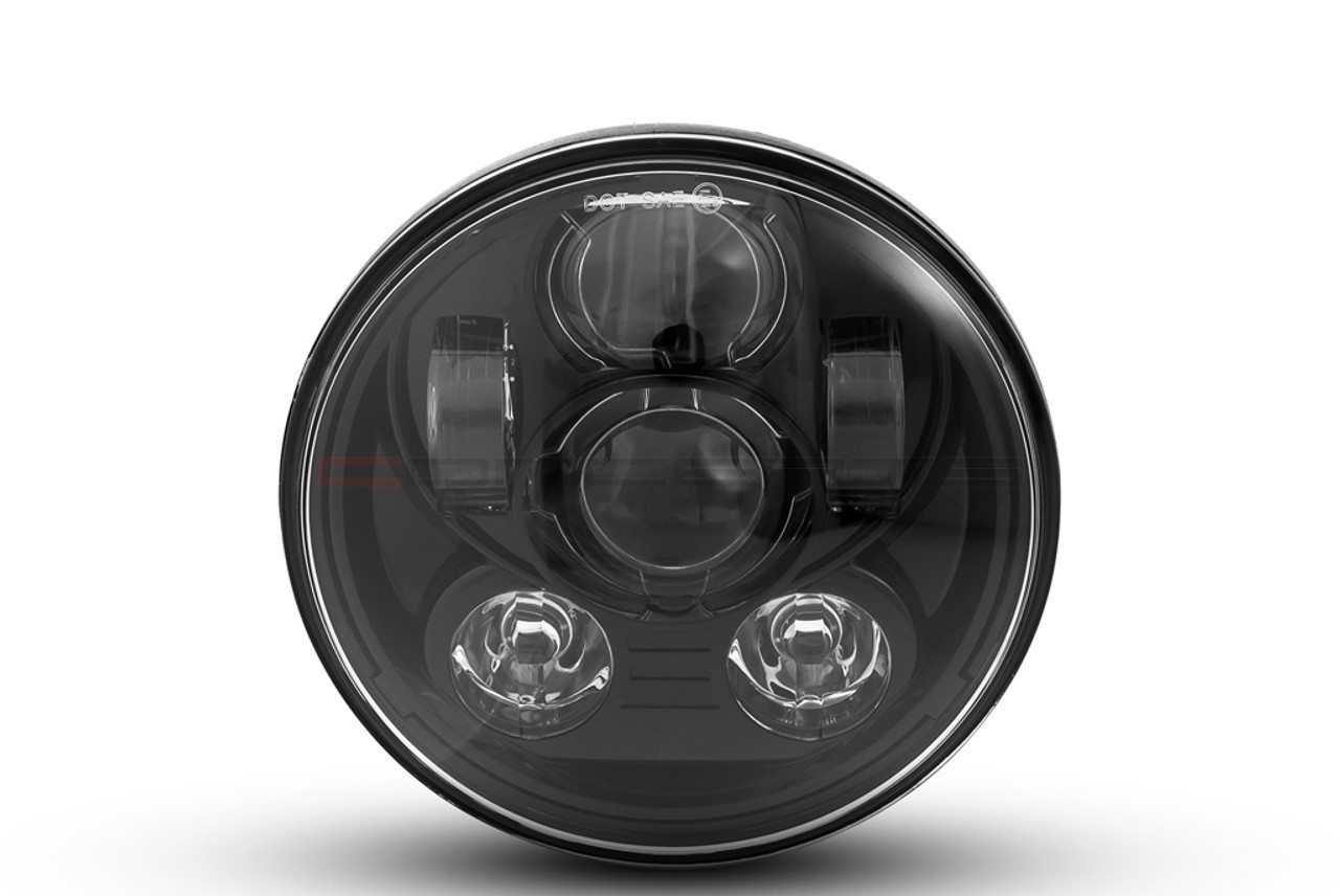 5.75" Black Multi Projector Motorcycle LED Headlight Harley Davidson