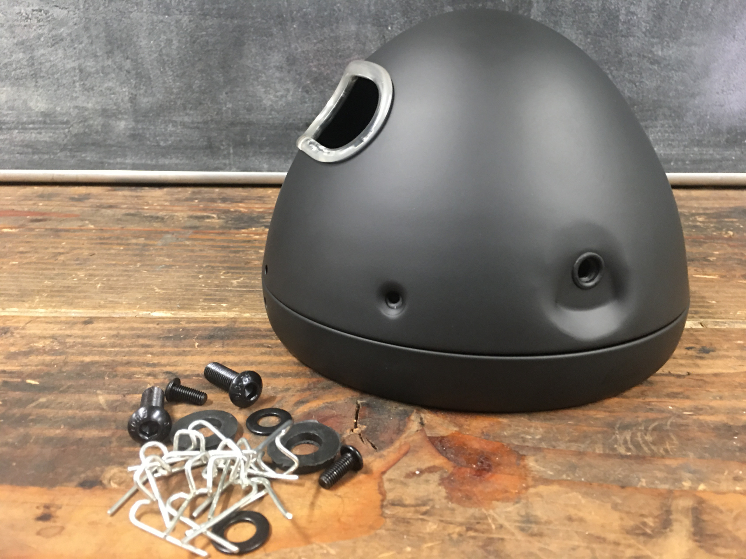 Black Motorcycle 7 inch Headlight Shell | 7 inch lens 7.75" overall OD ...