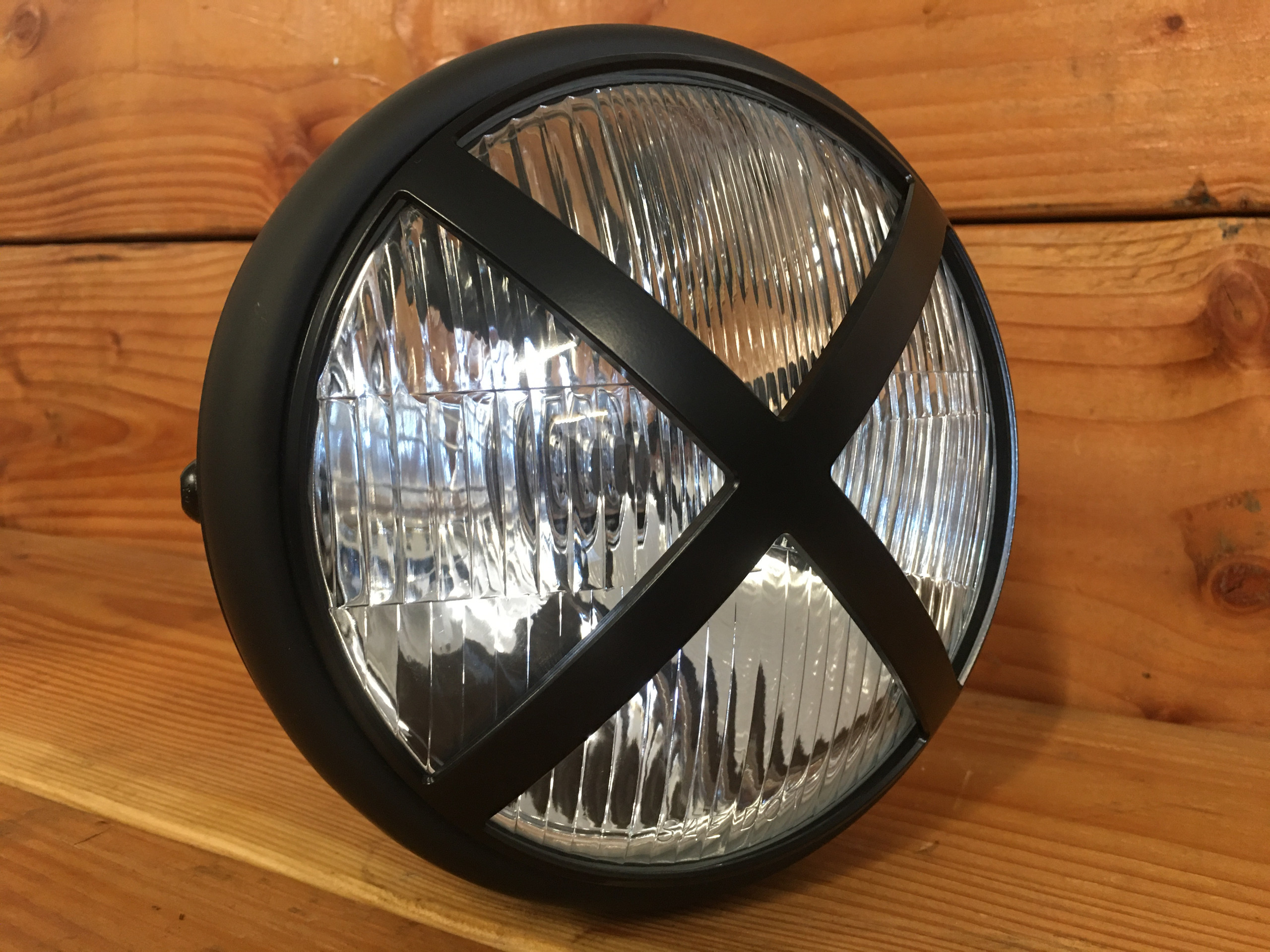 7 Inch headlight | 7inch Lens | H4 Halogen Matte Black | Motorcycle ...