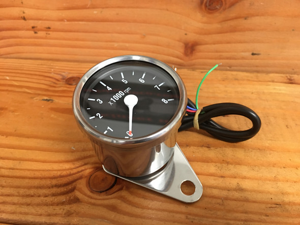 Motorcycle Tachometer chrome mini Dia. 2.5 with bracket (honda ...