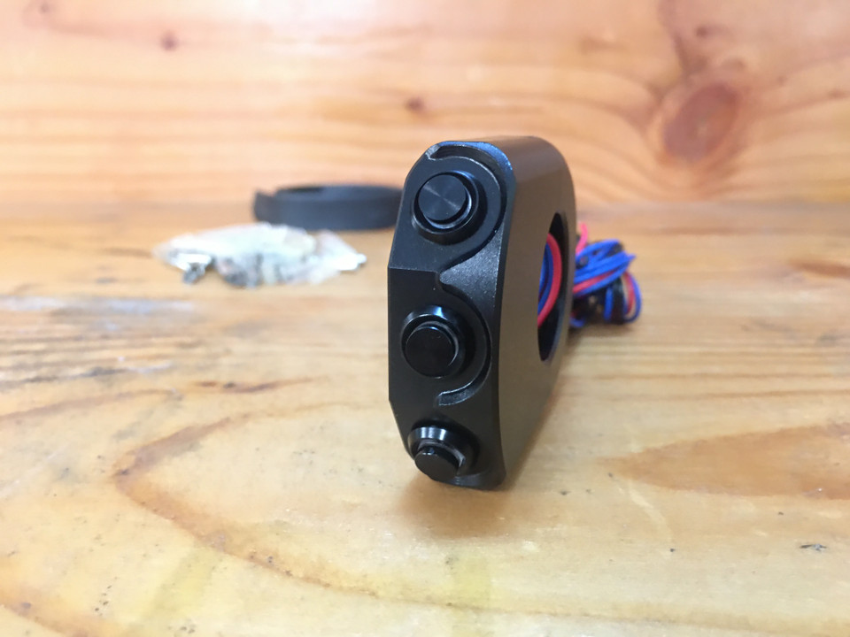 1" Black Billet Handlebar Mount Switch | Motorcycle | 3 Momentary Switches