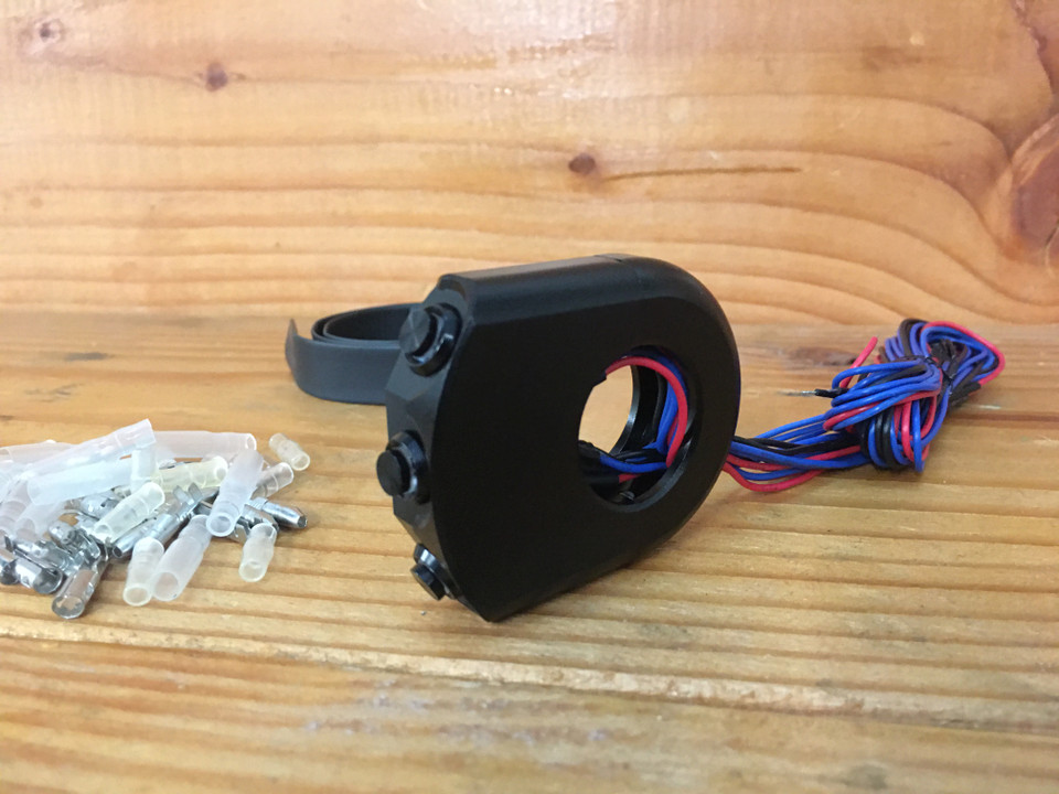 1" Black Billet Handlebar Mount Switch | Motorcycle | 3 Momentary Switches