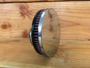 Pancake Style Ai Filter | Fits 52 to 60 mm car OD | Chrome Offset Air ...