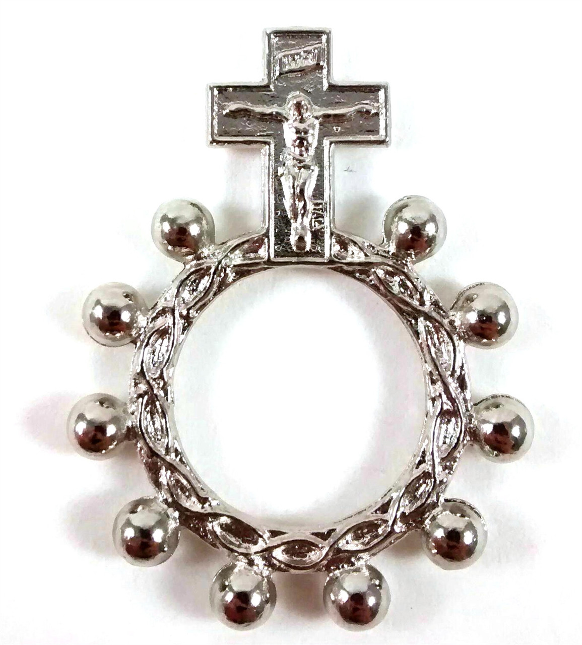 Crucifix Rosary Finger Ring