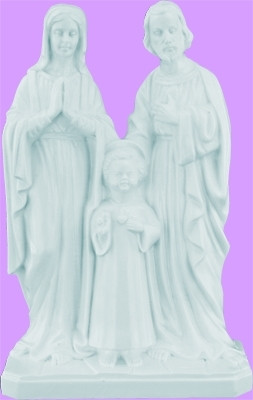 8 Inch White Holy Family Statue 2377W-R
