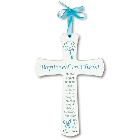 Boy or Girl Baptism Solid Mahogany Wood Baby Cross