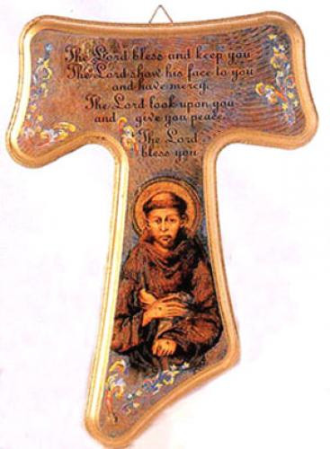 Tau Cross of St. Francis, Wood Wall Cross