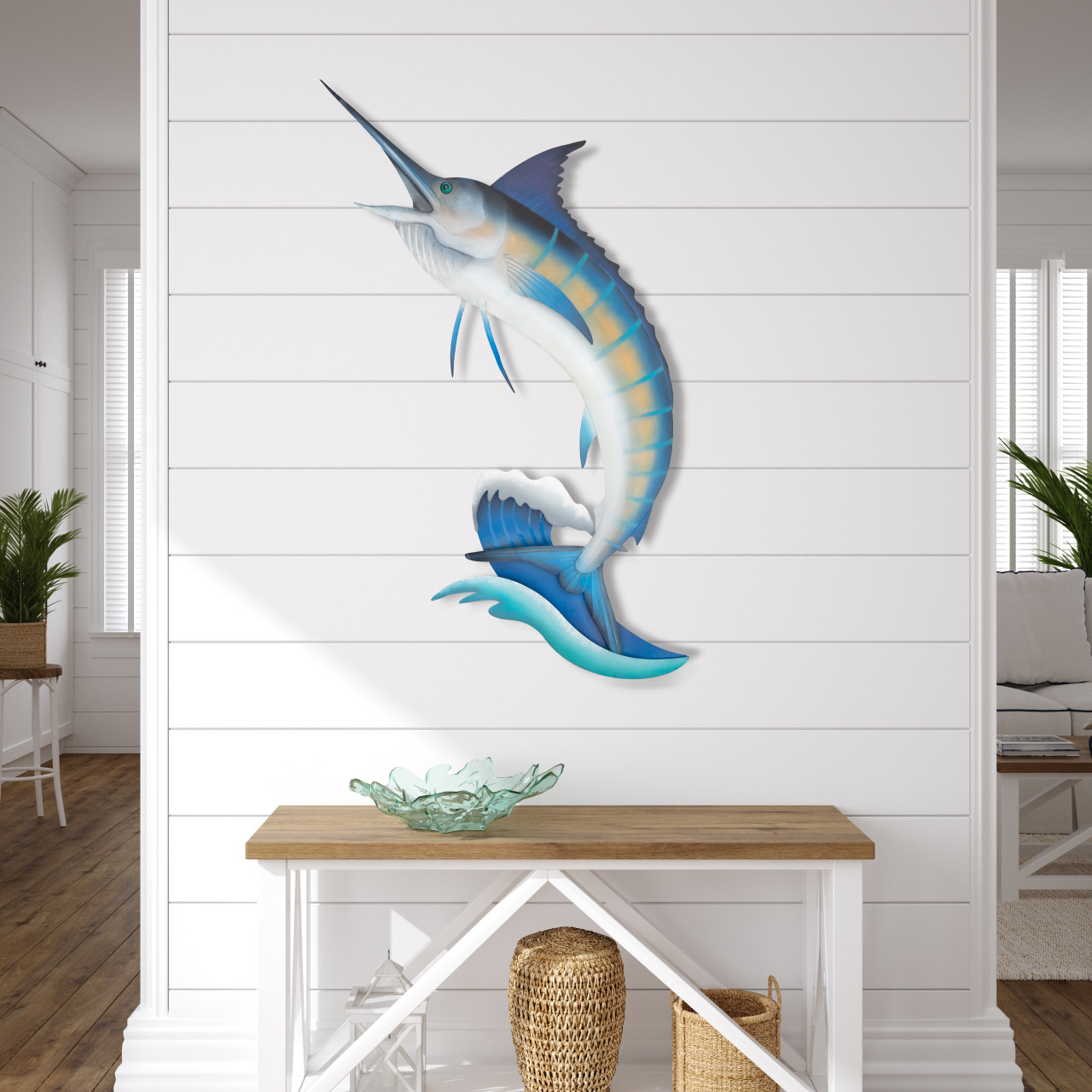 Marlin Leaping Metal Wall Art OS157