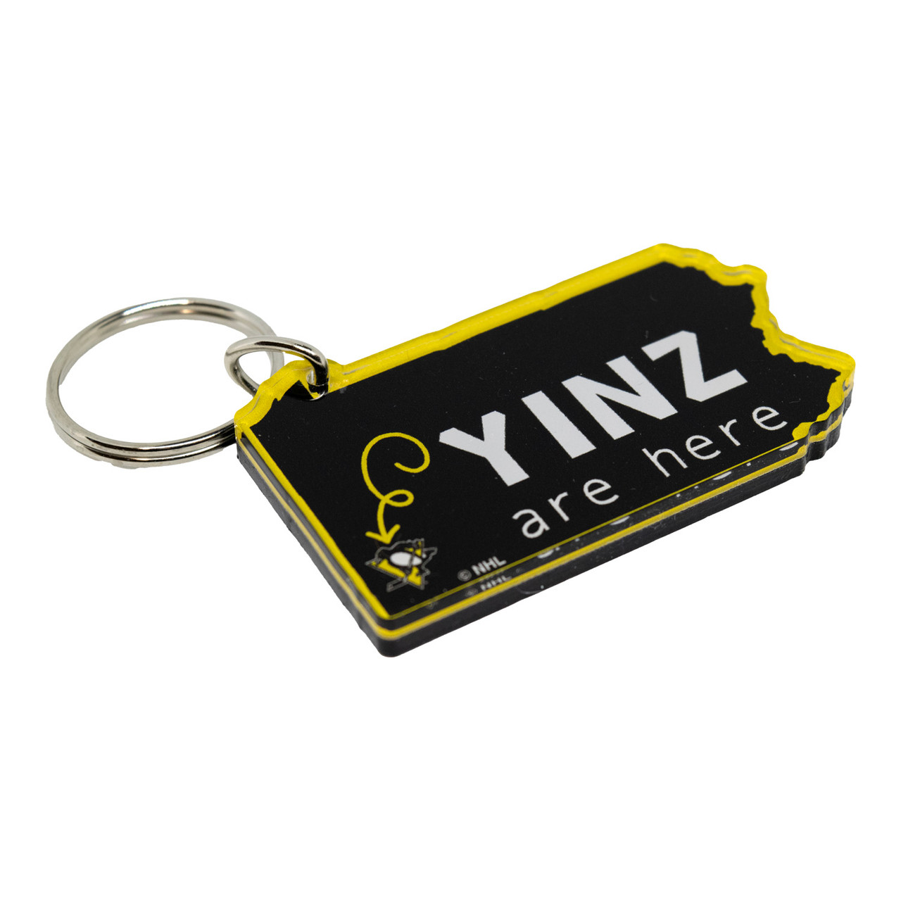 Pittsburgh Penguins Yinz Are Here Keychain