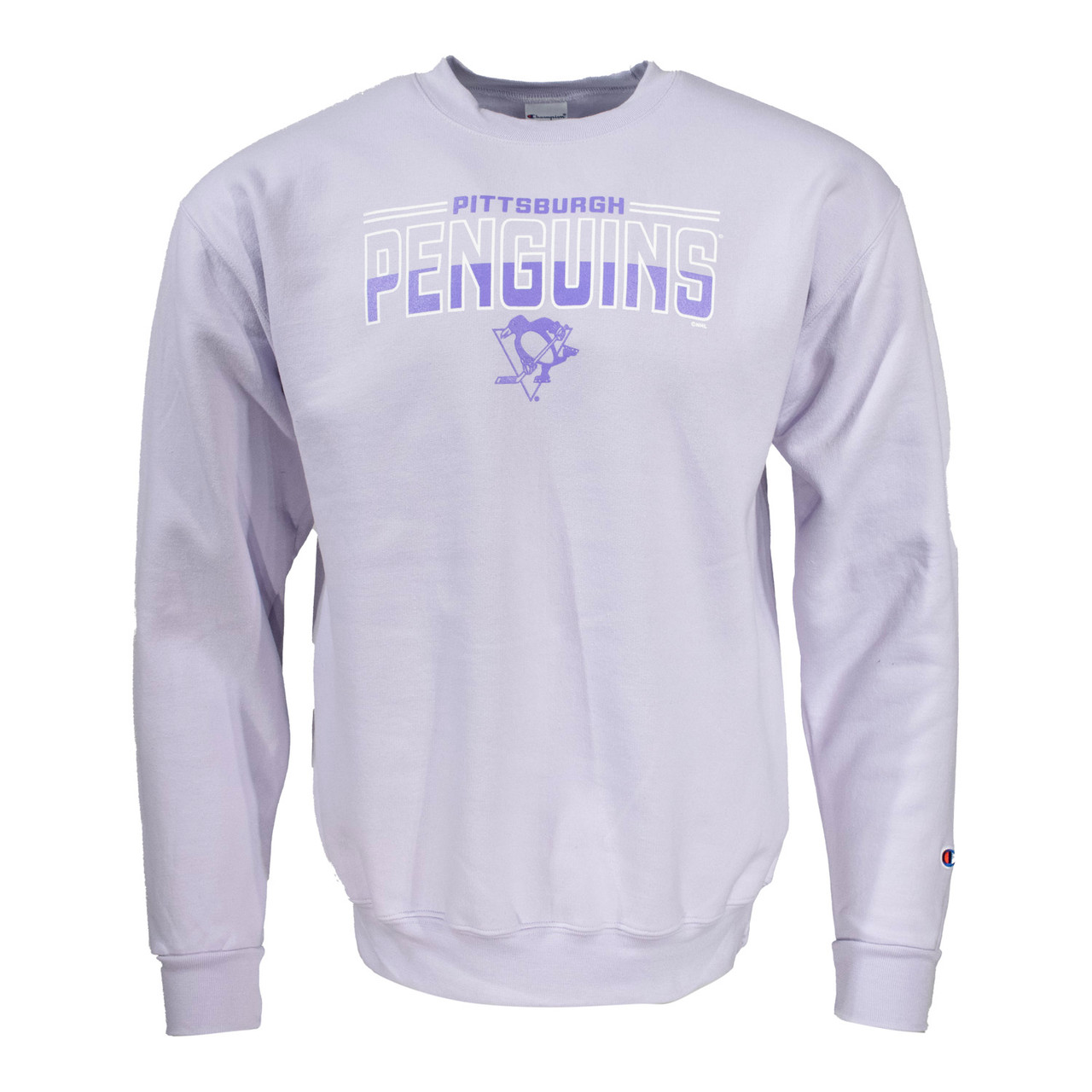 Pittsburgh Penguins Lilac White Letter Sweatshirt