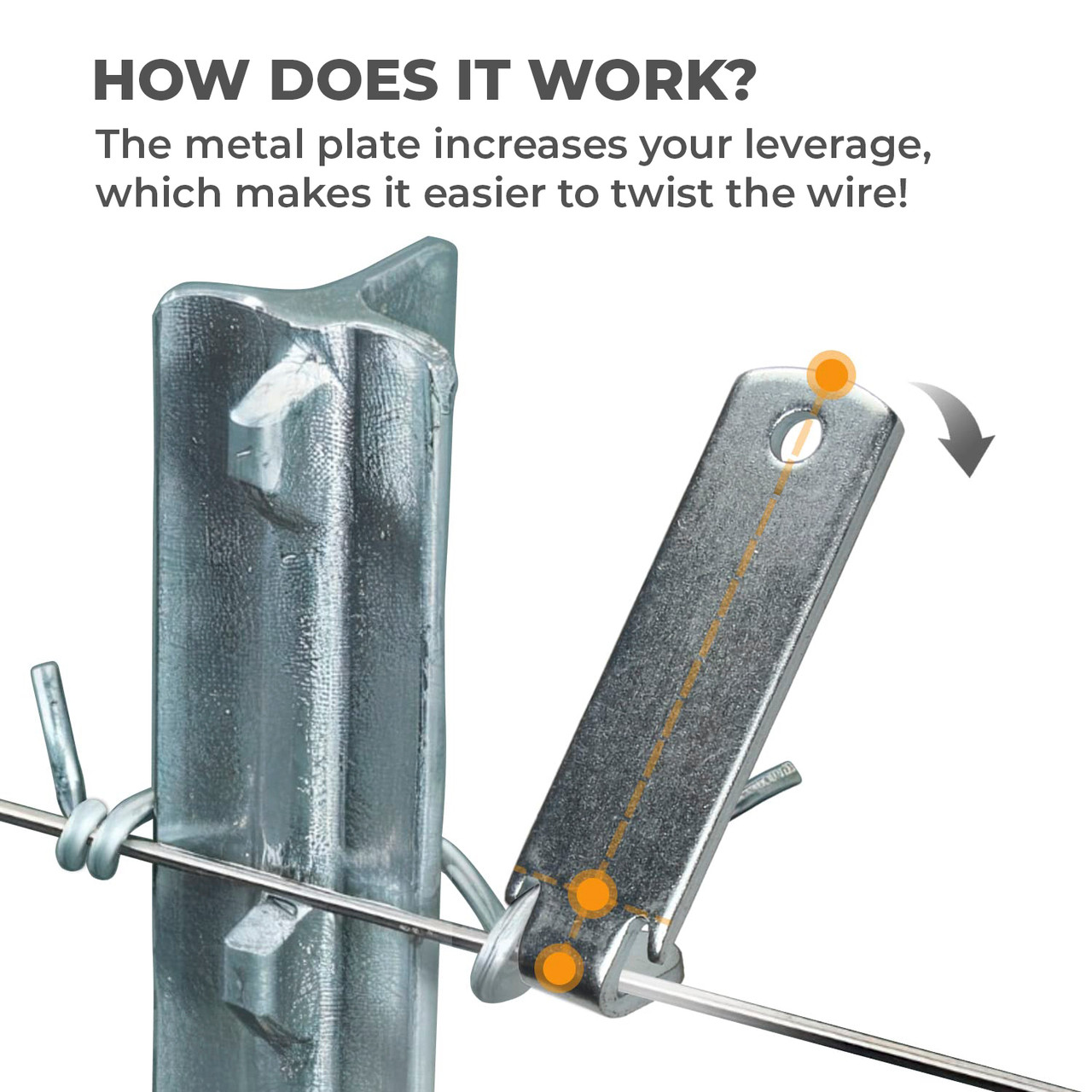 Wire Twisting Fence Tool - Flat Edge