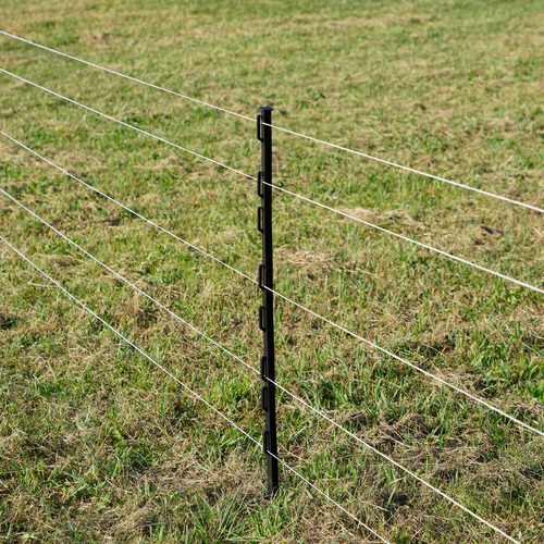4' Step in Electric Fence Post Black- 50 pk