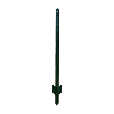 3' Green Steel U-Post with Anchor Plate
