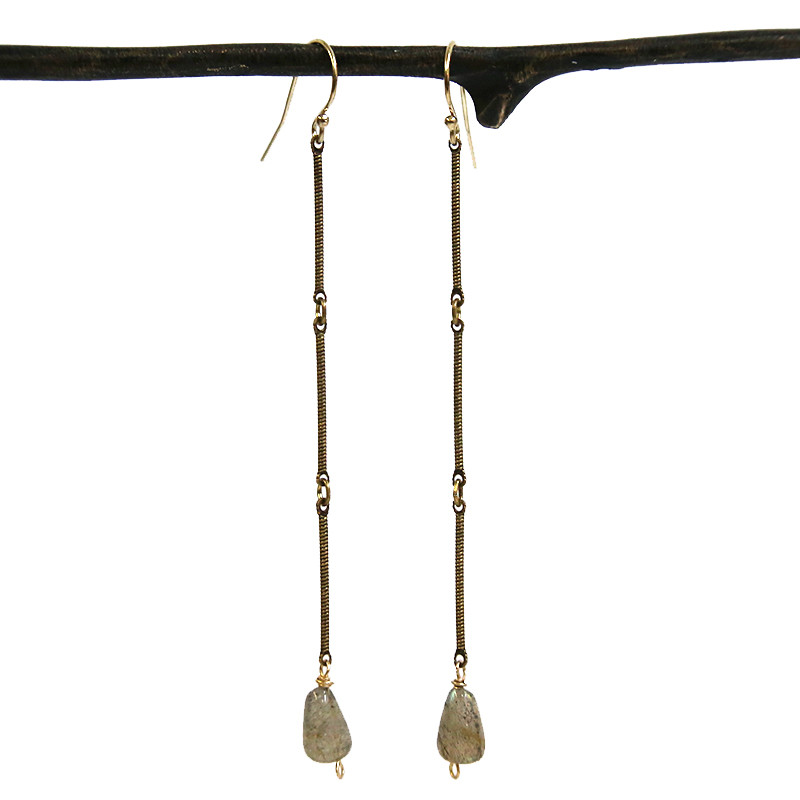 Three Stone Polished Loop Earrings - m.florita jewelry at From ...