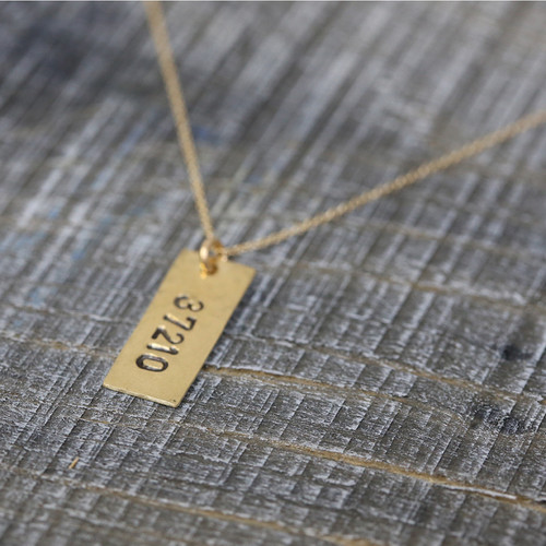 Zip Code Necklace - m.florita jewelry at From Nashville With Love