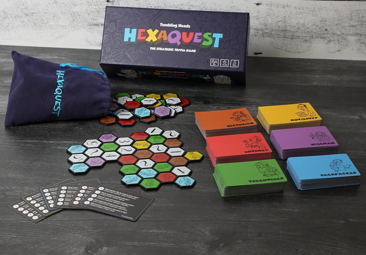 Hexaquest: The Strategic Trivia Game (2nd Edition) - Cardhaus Games
