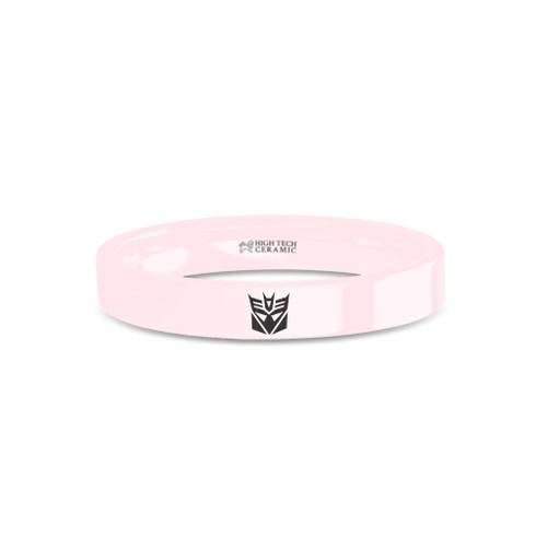 Transformers Decepticons Insignia Engraved Pink Ceramic Ring - Timeless ...